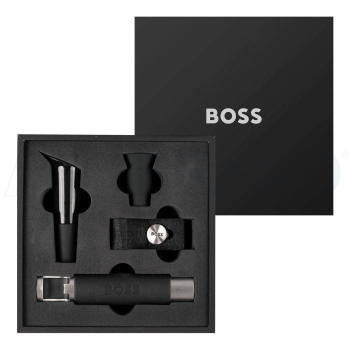 HUGO BOSS Wine Set Iconic Black schwarz mit Logo bedrucken | ANYBRAND