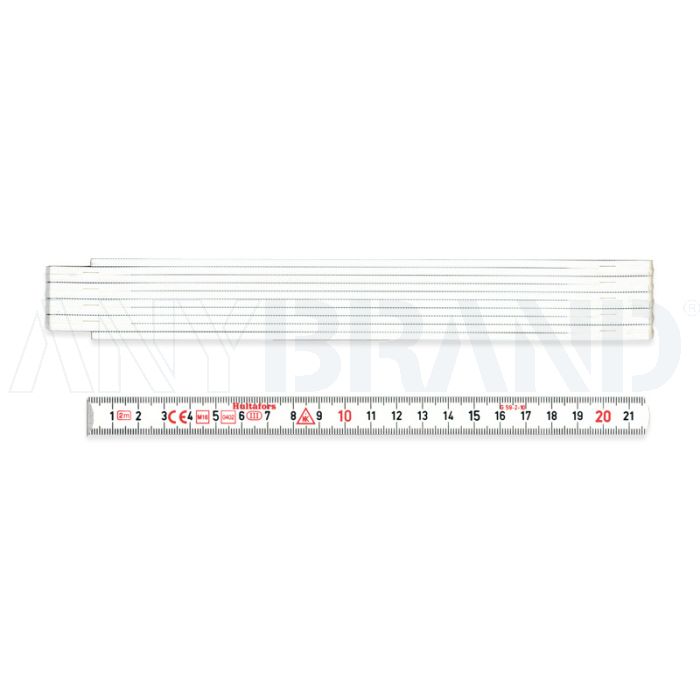 Hultafors GE59-2 Profi Kunststoff-Maßstab 2m mit Endstücke aus Metall ...