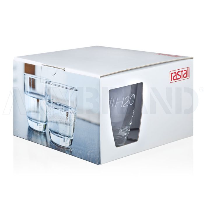 4er Set Rastal Tiara Glas 27 cl - Geschenkset transparent mit Logo ...