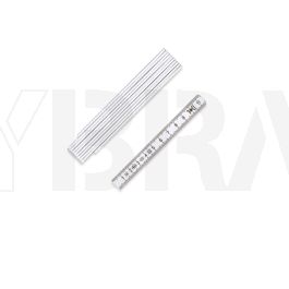 Adga 130 Zollstock aus Holz 1m weiß weiss mit Logo bedrucken | ANYBRAND