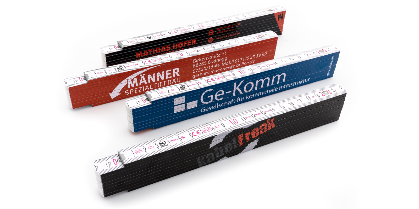 Diese Zollstöcke mit Aufdruck sollten Sie unbedingt kennenlernen