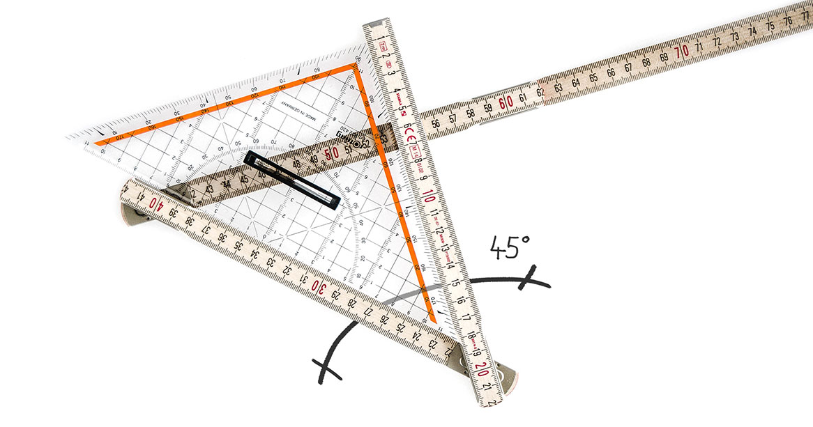 Richtig und vielseitig messen mit dem Zollstock 67 cm
